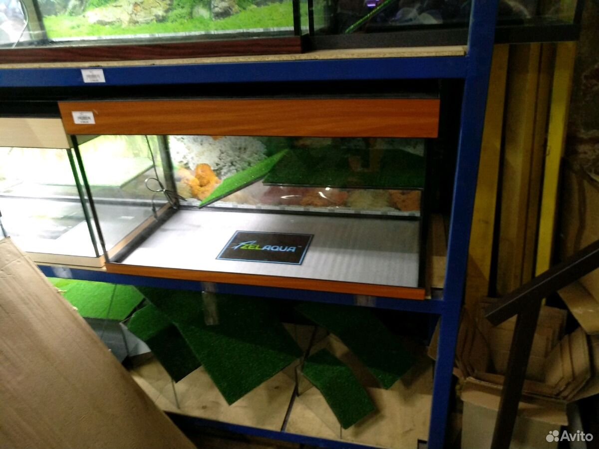 250л черепашник с мостиком, светом 2*30вт. Пр-во