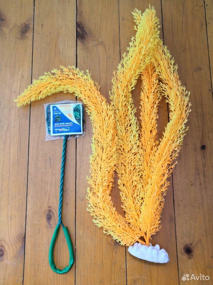 Сачок и растения для аквариума